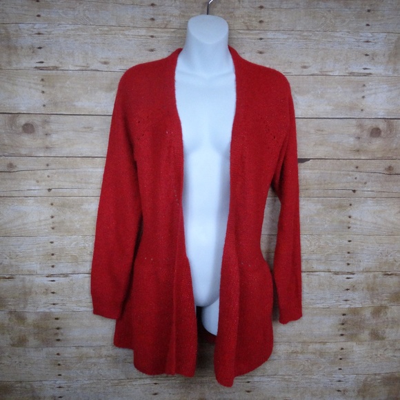 Elle | Sweaters | Elle Red Open Cardigan Sweater Nwt | Poshmark